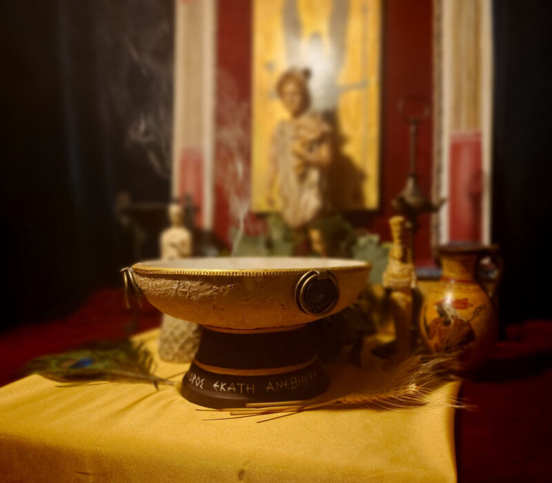 Handmade Ceramic Altar for Home Shrine - Logos 373
